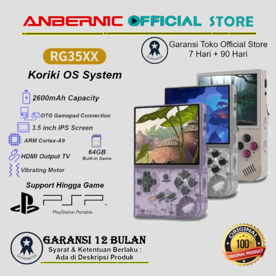 Jual ANBERNIC RG35XX Handheld Retro Video Game Console Portable PSP ...