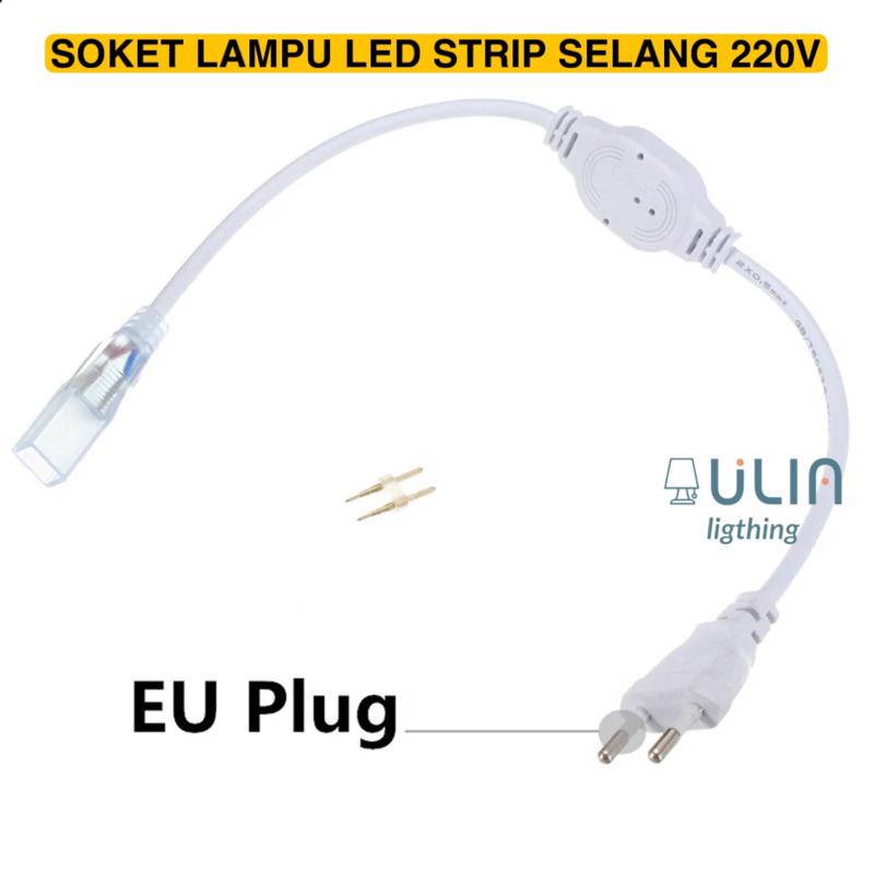 Jual SOKET LED STRIP SELANG 220V / Plug cord Lampu kabel sambungan 5050 ...