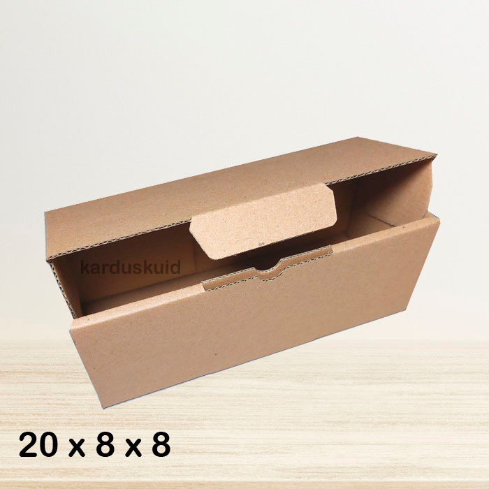 Jual Kardus 20 x 8 x 8 cm die cut tipe E Flute K150 box kotak karton ...