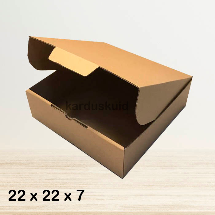 Jual Kardus 22 x 22 x 7 cm die cut tipe E Flute K150 box kotak karton ...