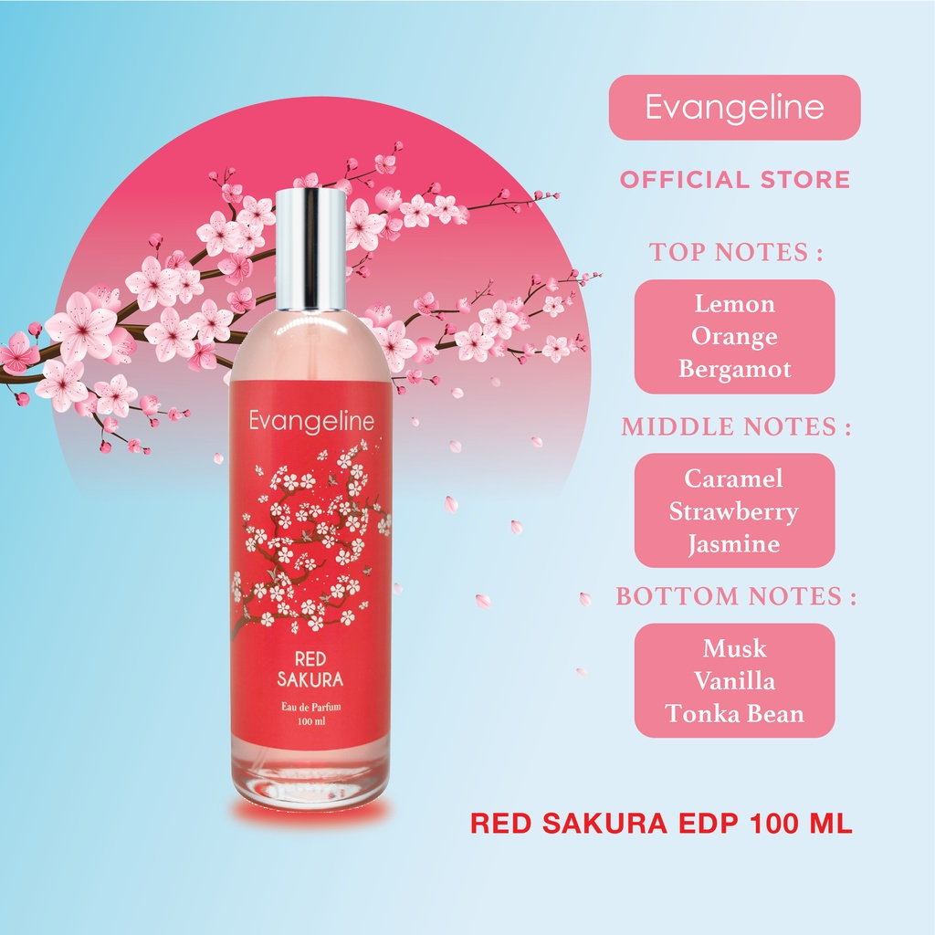 Jual Parfum Evangeline Red Sakura EDP 100 Ml Sakura Series | Shopee ...