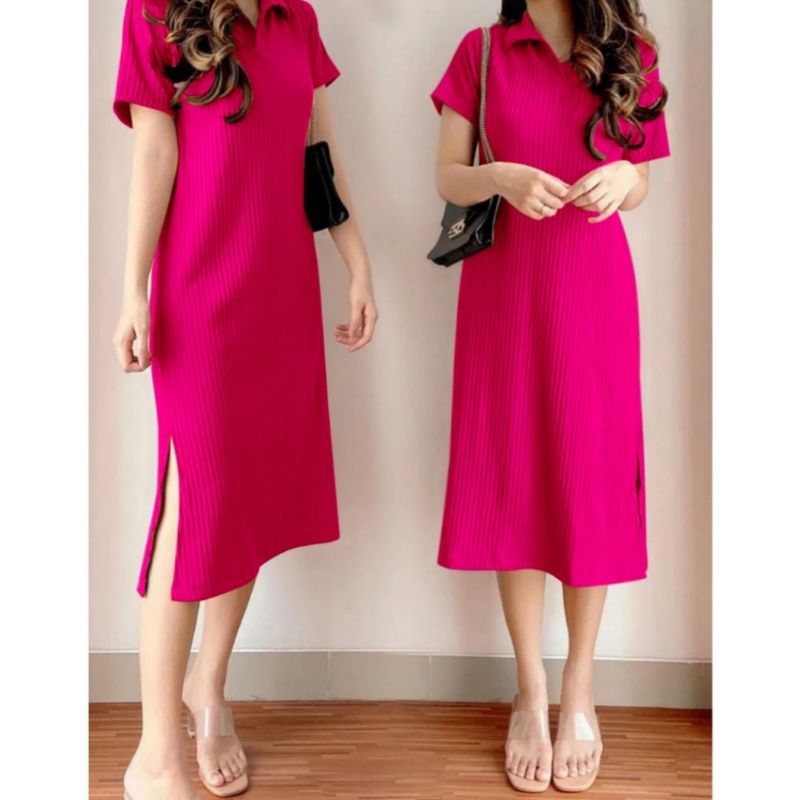 Jual GF - Knit Dress wanita Dress Knit Hornets Wanita Kekinian Dress ...