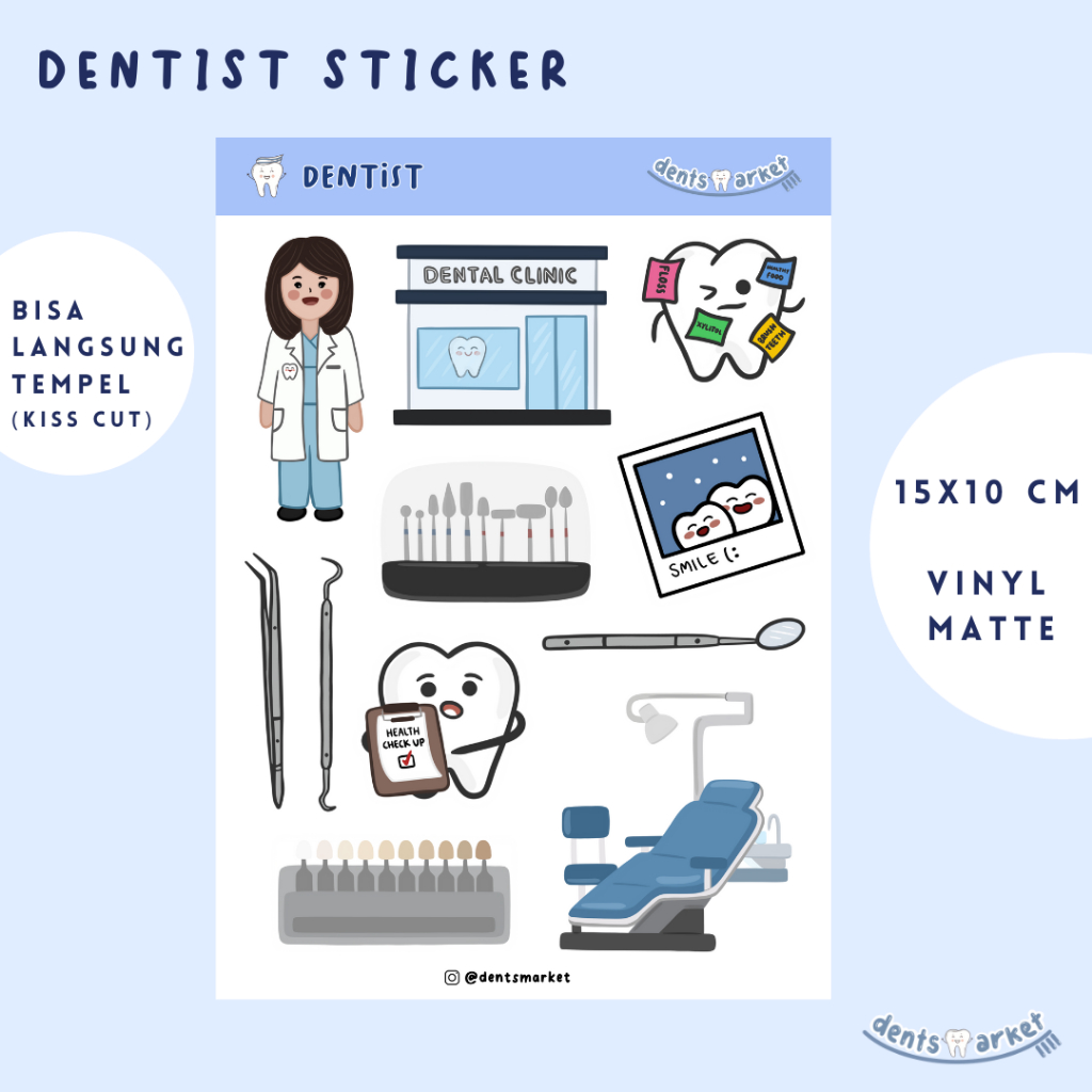 Jual Sticker Dokter Gigi / Dentist Sticker Kedokteran Gigi | Shopee ...