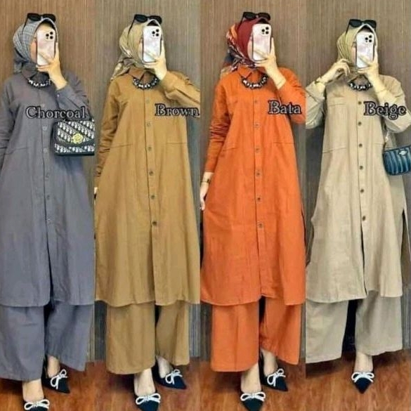 Jual One Set Linen Polos | Shopee Indonesia