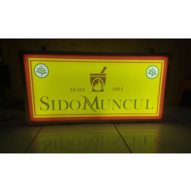 Jual NEONBOX SIDOMUNCUL DUA SISI AKRILIK DEPAN BELAKANG | NEON BOX JAMU ...