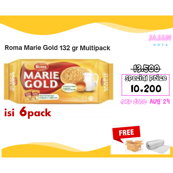 Jual Roma Marie Gold 132 gram Multipack | Shopee Indonesia