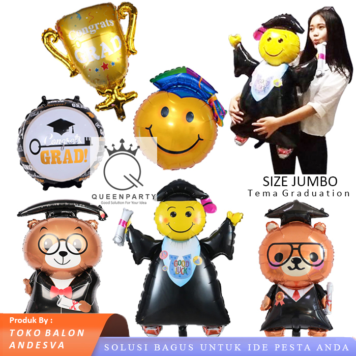 Jual Balon Foil Graduation Jumbo / Balon Wisuda Jumbo / Balon dekorasi ...