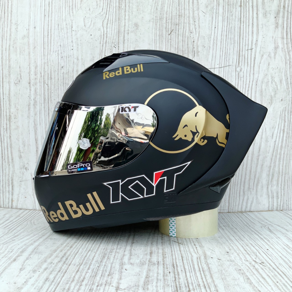 Jual HELM KYT R10 REDBULL GOLD 3D BLACK DOFF BLACK GLOSSY | HELM FULL ...