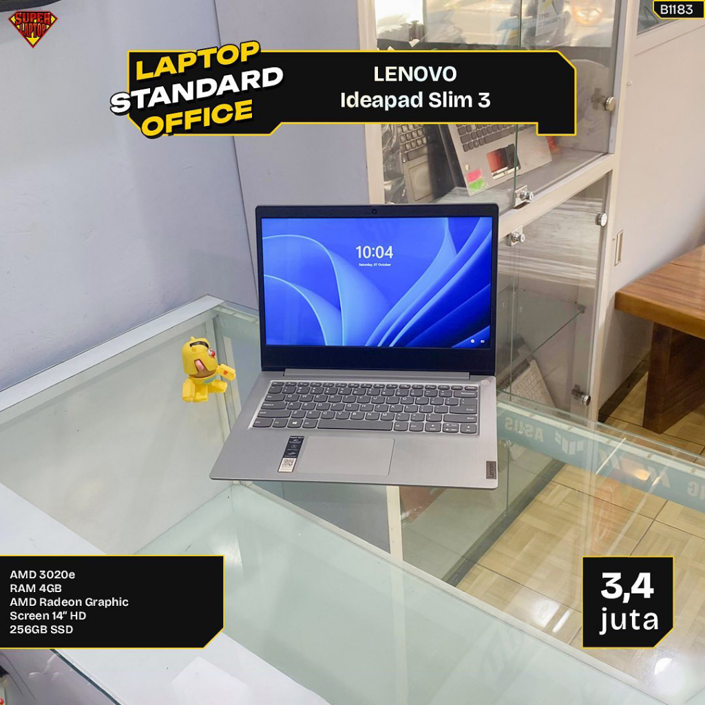 Jual Laptop Lenovo Ideapad 3 AMD Radeon Graphic RAM 4GB SSD 256GB ...