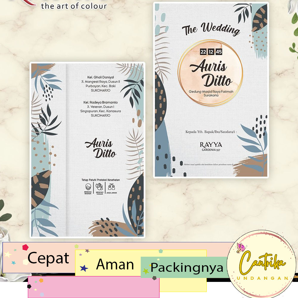 Jual Blangko Undangan Pernikahan Rayya 357 atau kertas undangan kosong ...