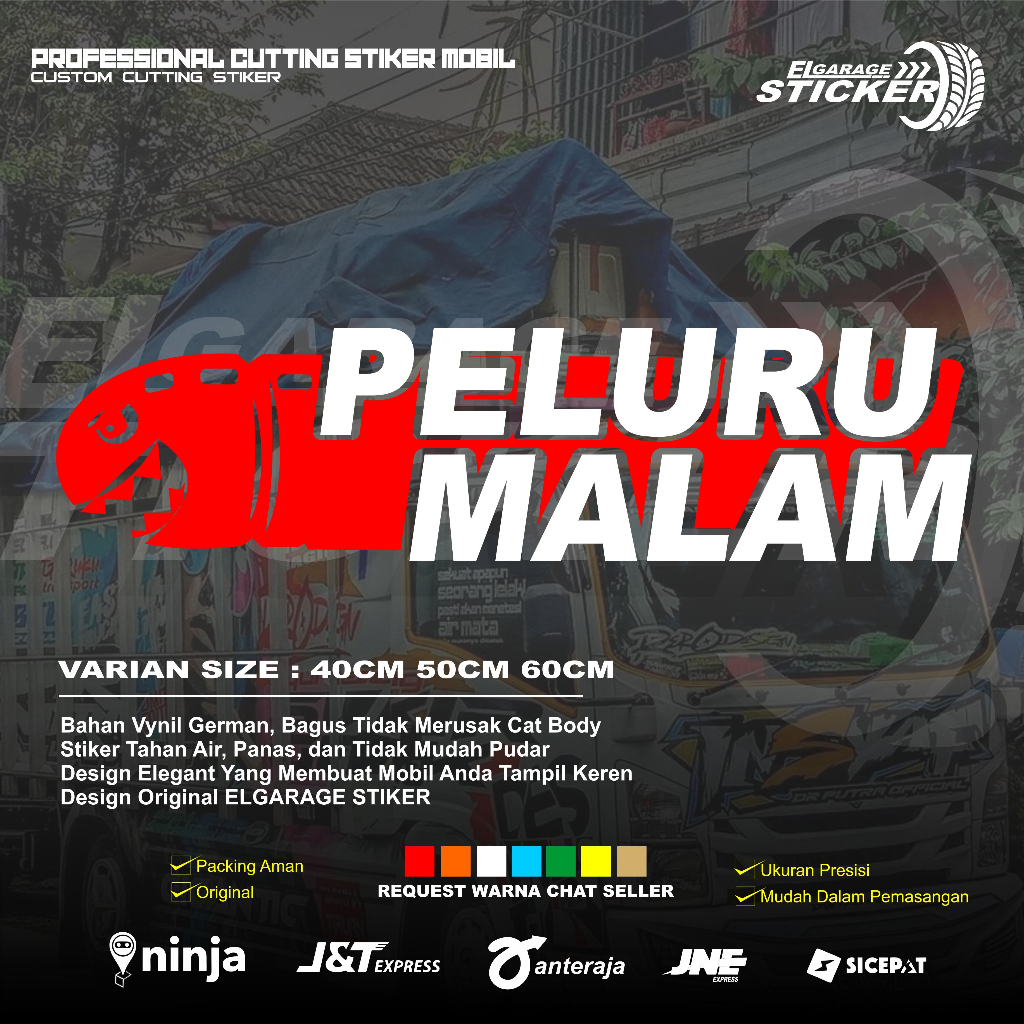 Jual stiker kaca mobil pick up truk stiker pluru malam stiker variasi ...