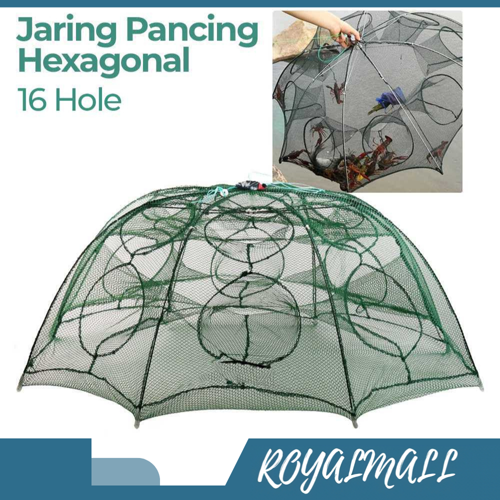 Jual Jaring Pancing Ikan Automatic Folding Umbrella Fishing Net 16 ...