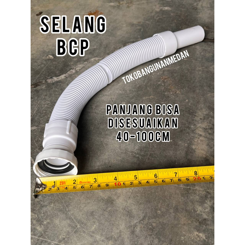 Jual Selang BCP Putih Fleksibel Tarik Panjang 40 sd 100 cm / Selang ...