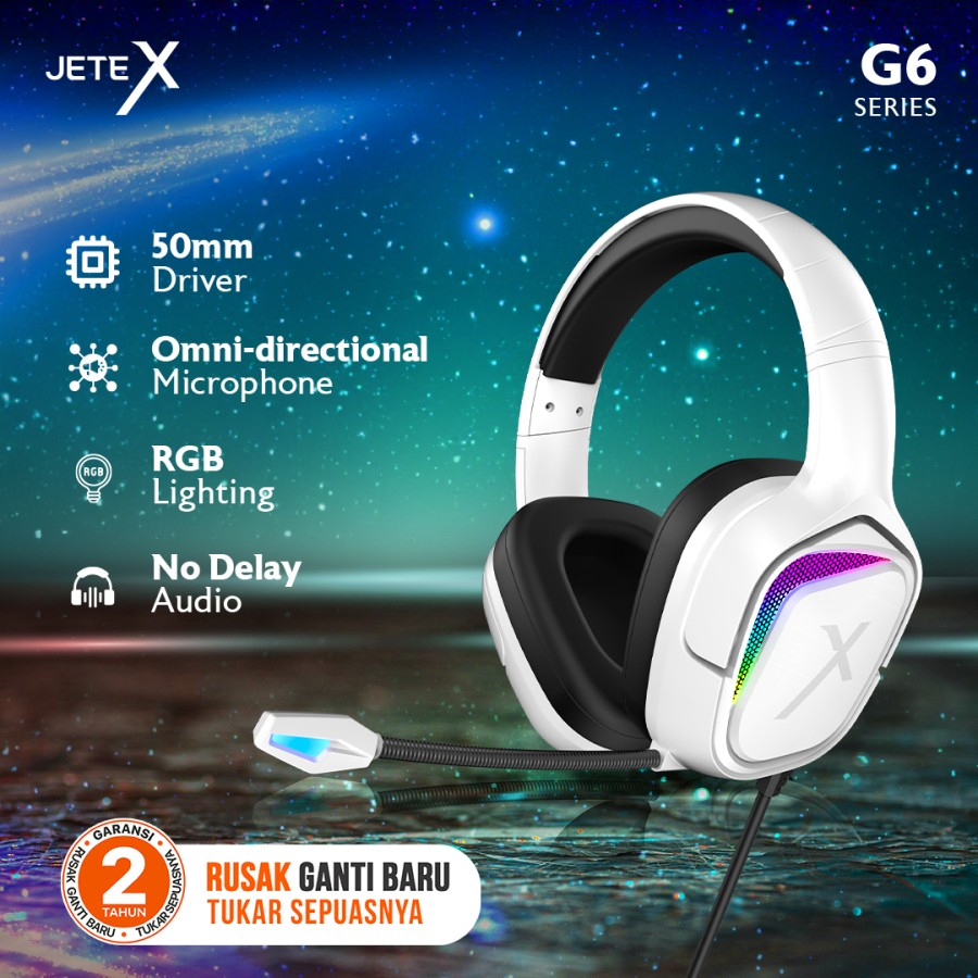 Jual Jete Headset Gaming JETE X G6 with LED Light - Garansi Resmi 2 ...
