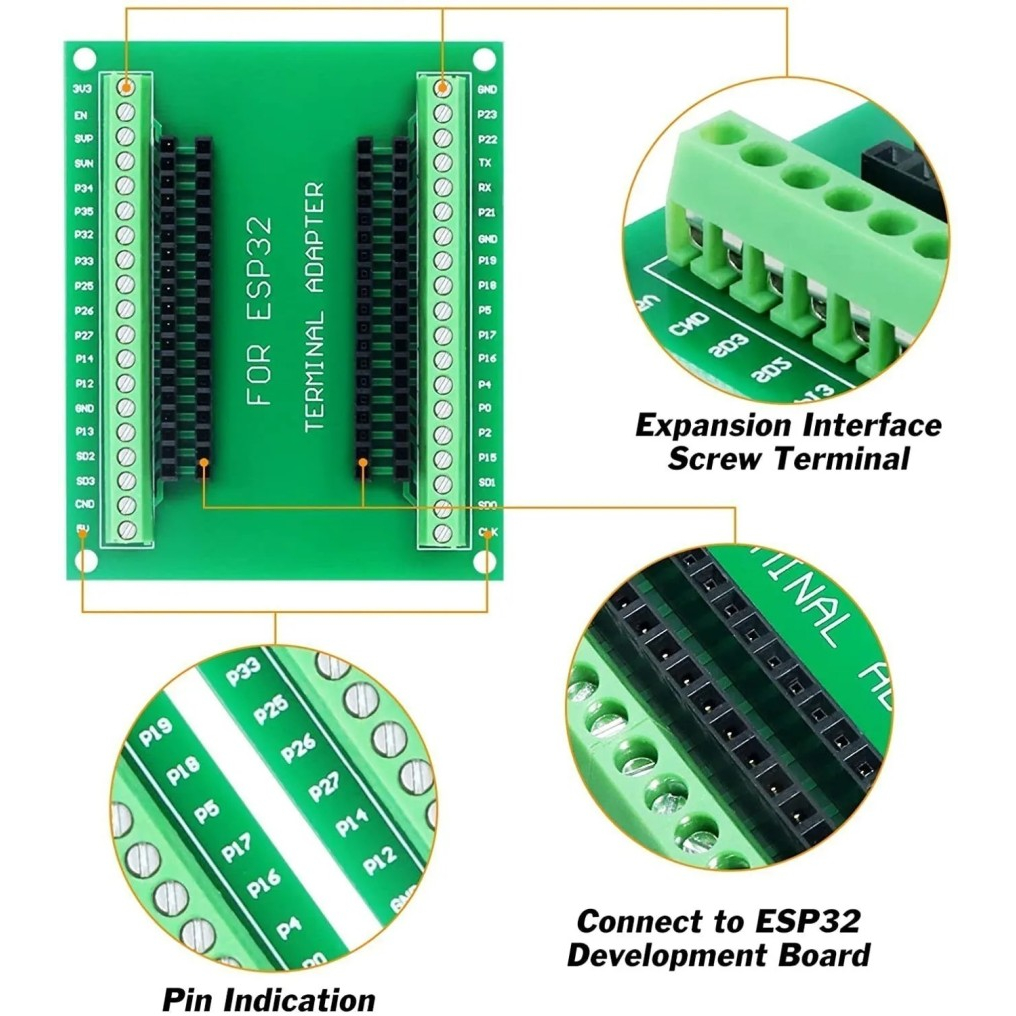 Jual 38pin Terminal Gpio Expansion Board Breakout For Esp32 Dev Board