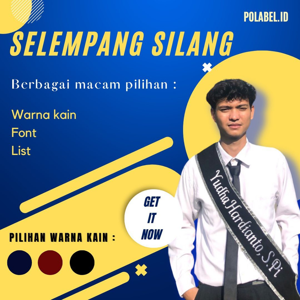 Jual (LANGSUNG PROSES) SELEMPANG SLEMPANG WISUDA LIST PITA SASH ...