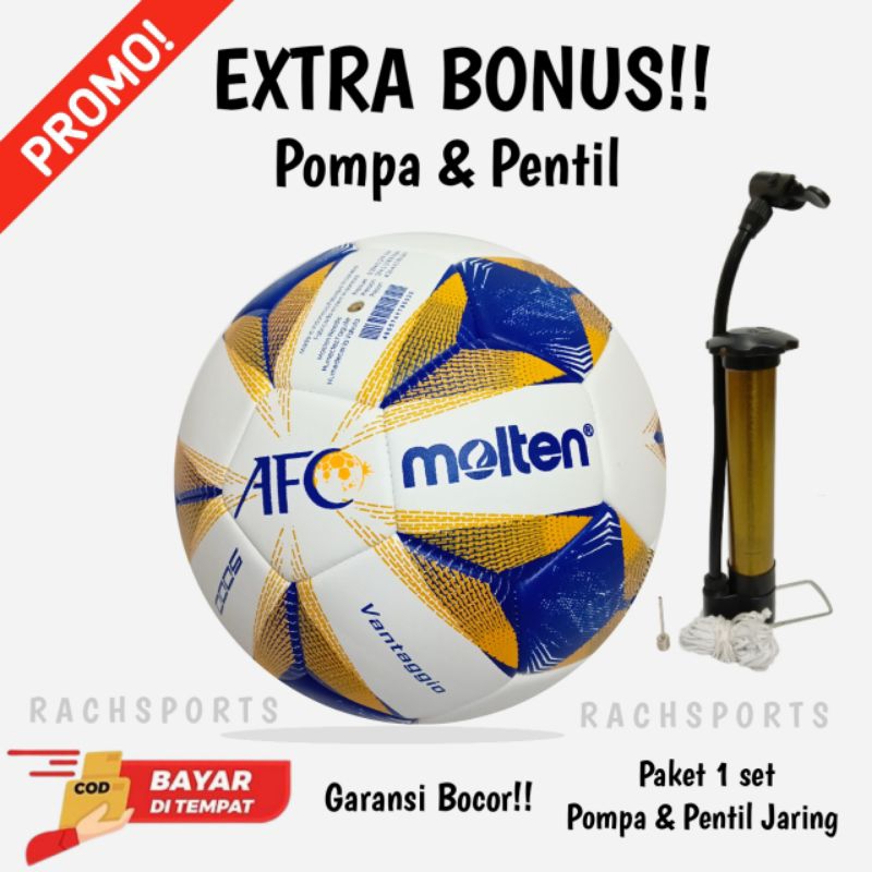 Jual Bola Sepak SSB/MiniSoccer Molten AFC Size 4 Jahit Mesin Indoor ...