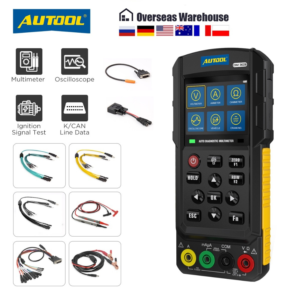 Jual AUTOOL DM303 Auto Diagnostic Multimeter Car Circuit Tester ...