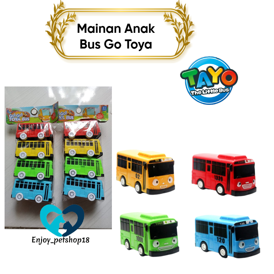 Jual Mainan Anak Bus Tayo Set / Go Toya Bus Isi 4 pcs | Shopee Indonesia