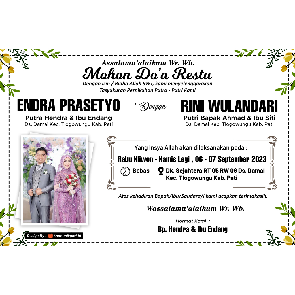 Jual CETAK UNDANGAN BESEK | UNDANGAN SOROGAN | UNDANGAN PUNJUNGAN ...