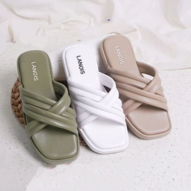 Jual Sendal Cewek Strap Ban 3 Busa Super Empuk Tinggi 3 cm | Shopee ...