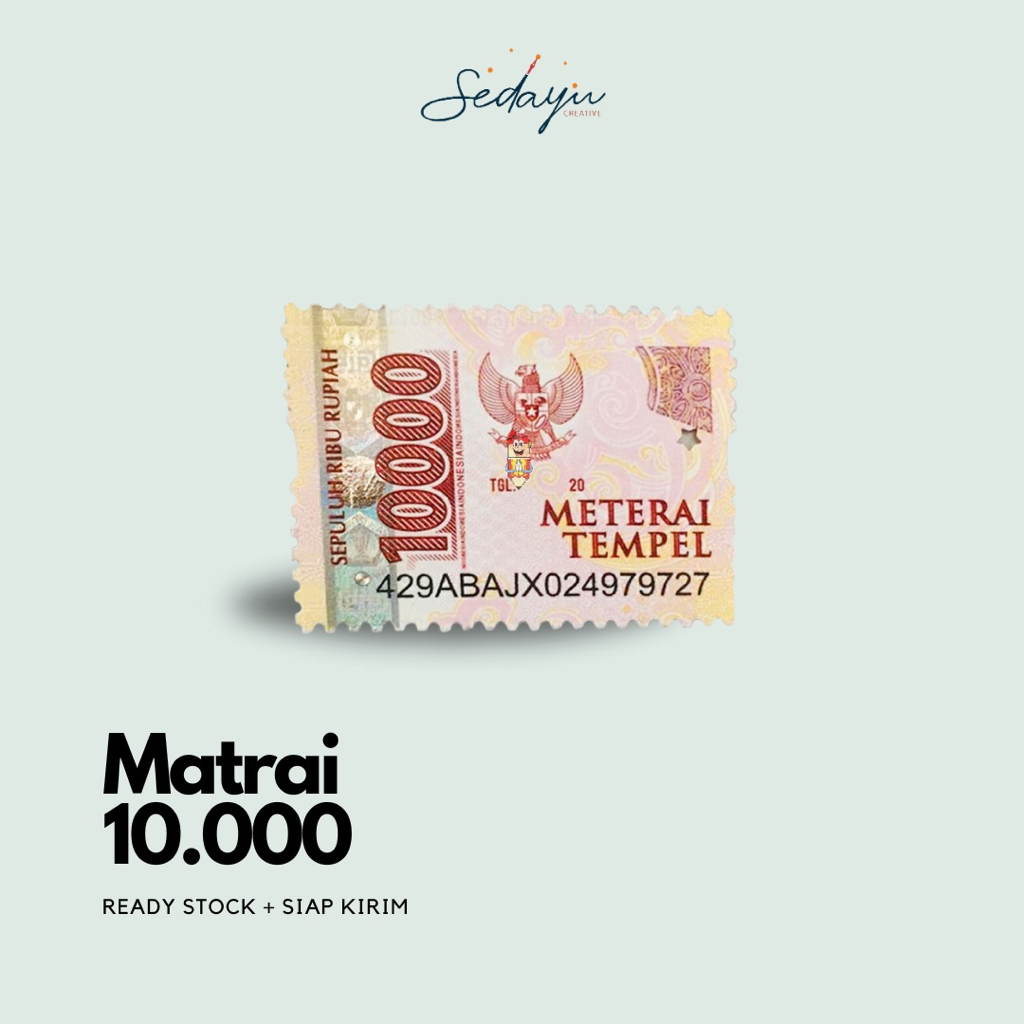 Jual Materai 15,000 | Materai Lima Belas Ribu| Materai | Perangko ...