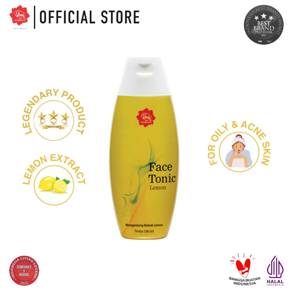 Jual Viva Face Tonic Lemon 100 ML | Shopee Indonesia