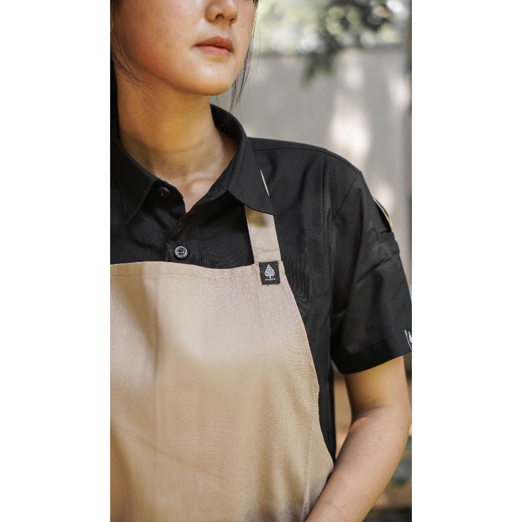 Jual Light-Drill Full Apron / Chef Apron / Kitchen Apron / Aksara Apron ...
