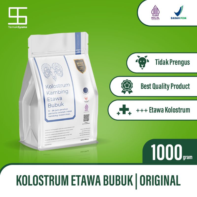 Jual Premium susu kambing etawa colostrum ternak syams 1000 gram ...
