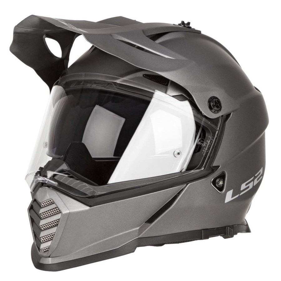 Jual Helm Trail Adventure LS2 MX436 Pioneer Evo Solid Matt Tianium ...