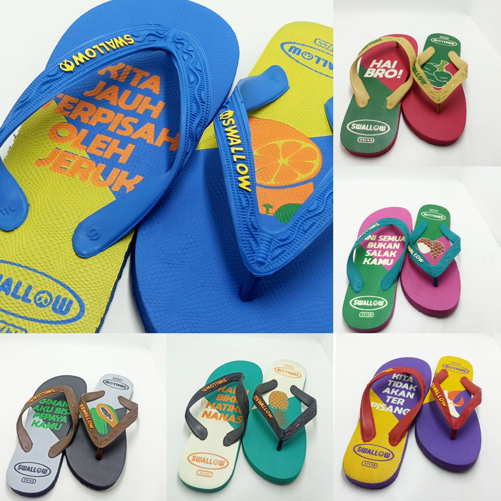 Jual Sandal Swallow Parodi Sendal Jepit Cewe Swalow Rumahan PARODI Laki ...