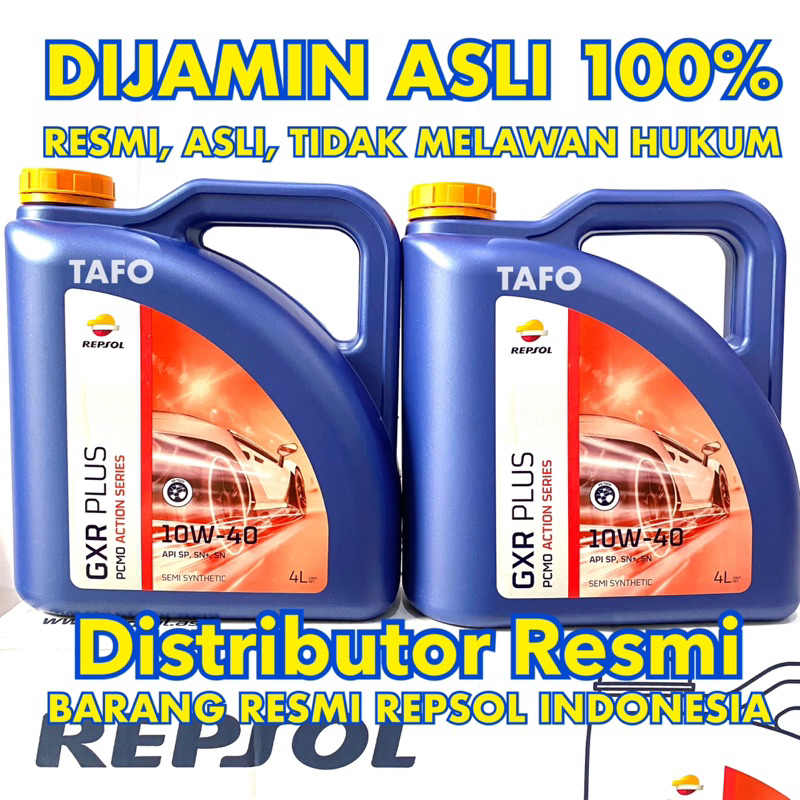 Jual OLI MESIN REPSOL GXR PLUS PCMO 10w-40 / REPSOL 10w40 GALON 4 Liter ...