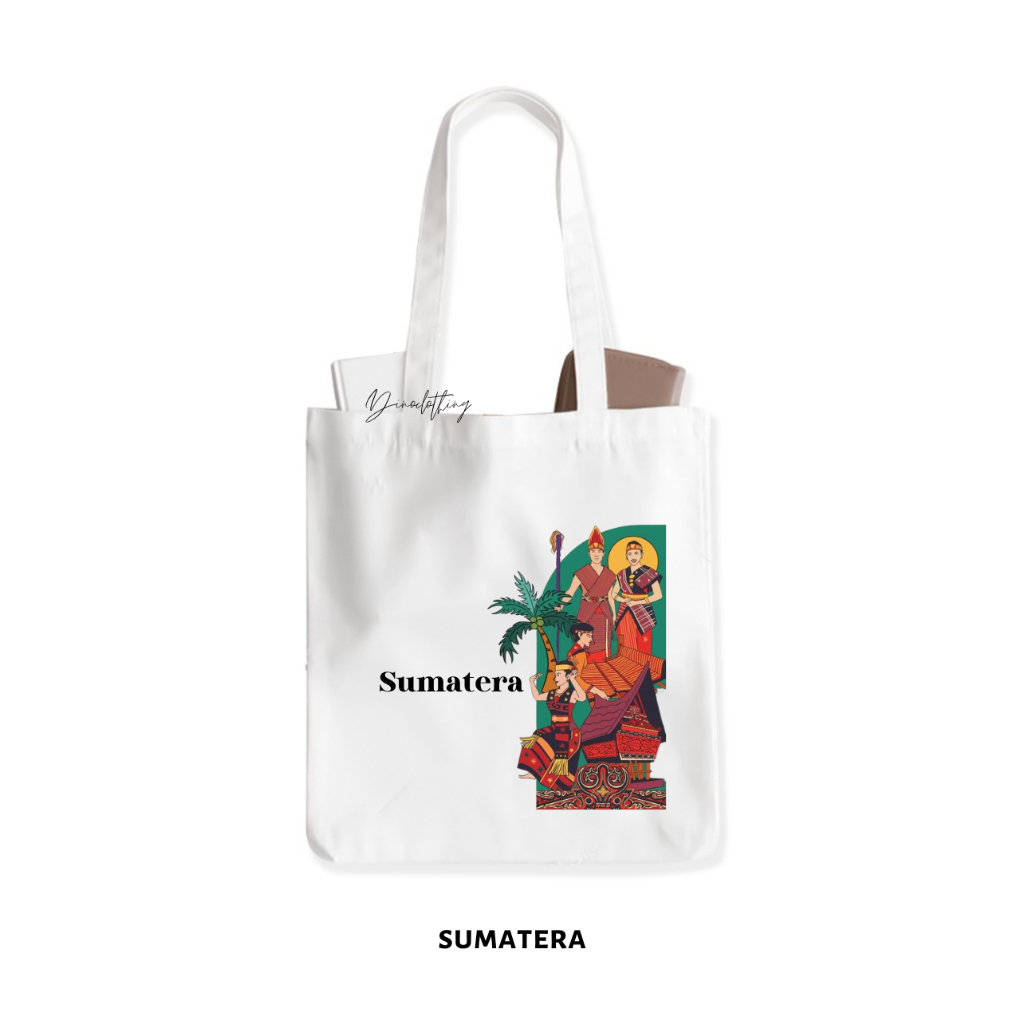 Jual DINOCLOTHING - TERBARU TOTEBAG KANVAS LUKISAN KOTA INDONESIA AESTHETIC ORIGINAL TOTEBAG ...