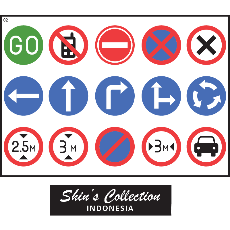 Jual Sticker stiker murah anti air traffic sign rambu-rambu lalu lintas ...
