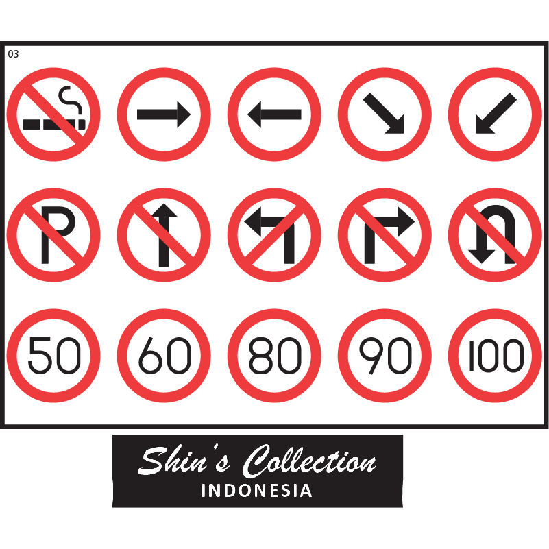 Jual Sticker stiker murah anti air traffic sign rambu-rambu lalu lintas ...