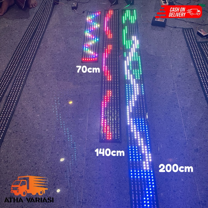 Jual Lampu Kaca LED 7 baris Running Text/Tulisan + Wave Animasi ...