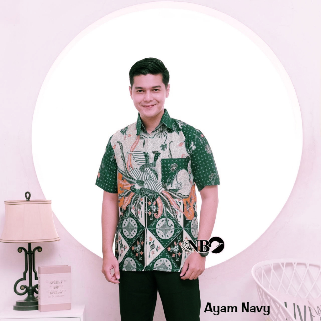 Jual Batik Pria Lengan Pendek Premium BATIK AZIMIL HRB026 motif ...