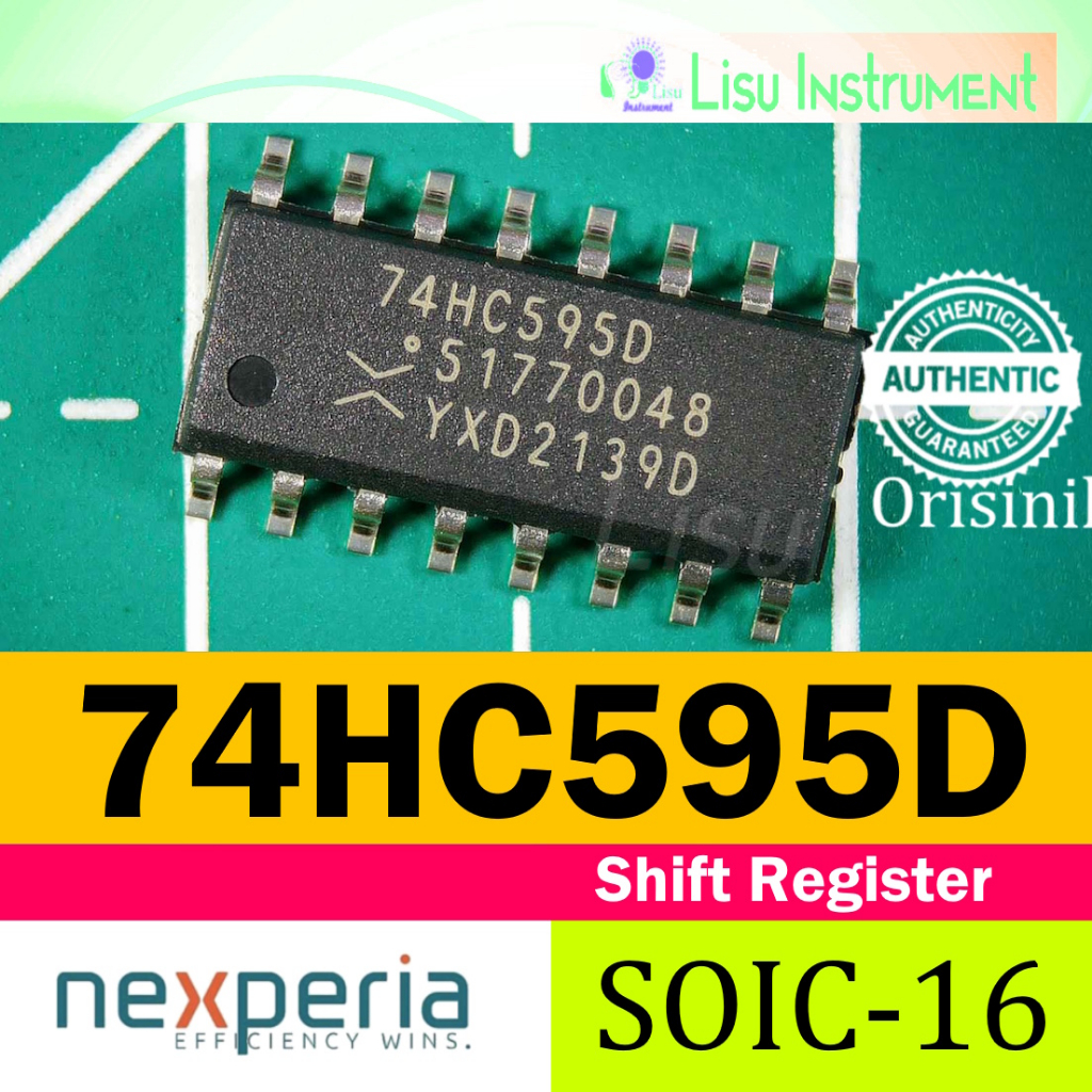 Jual 74HC595D 8-bit Serial-in, Serial or Parallel-out Shift Register With Output Latches; 3 ...