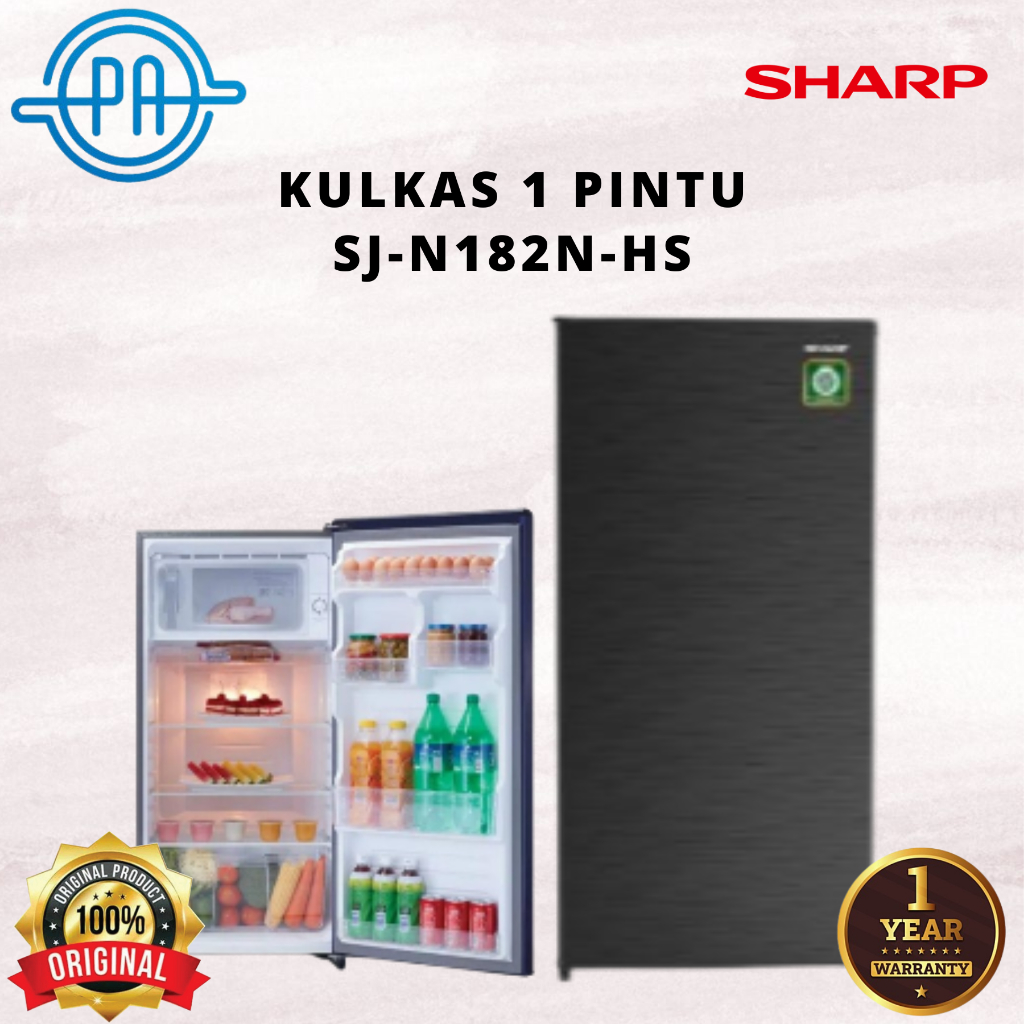 Jual KULKAS SHARP 1 PINTU SJ-N182N-HS / SJN 182 NHS / SJ-N 182 N-HS 182 GARANSI RESMI | Shopee ...