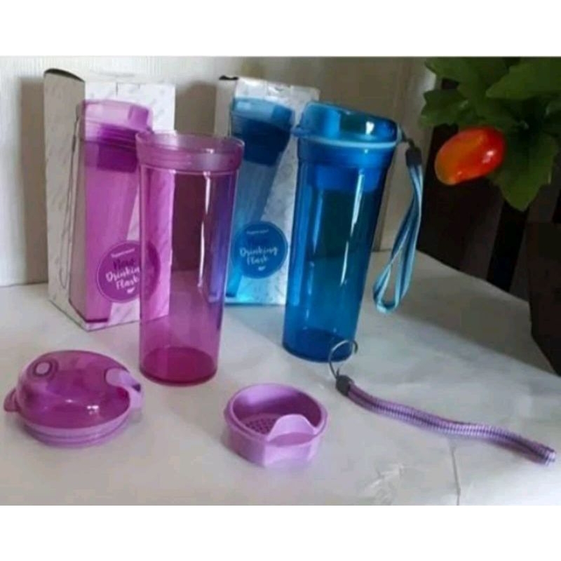 Jual botol minum drinking flask 400ml with strainer Tupperware | Shopee ...