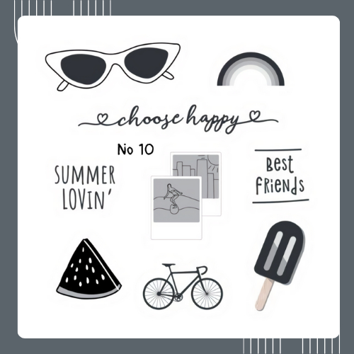 Jual [PART 1] Black and White sticker / stiker hitam putih / stiker ...