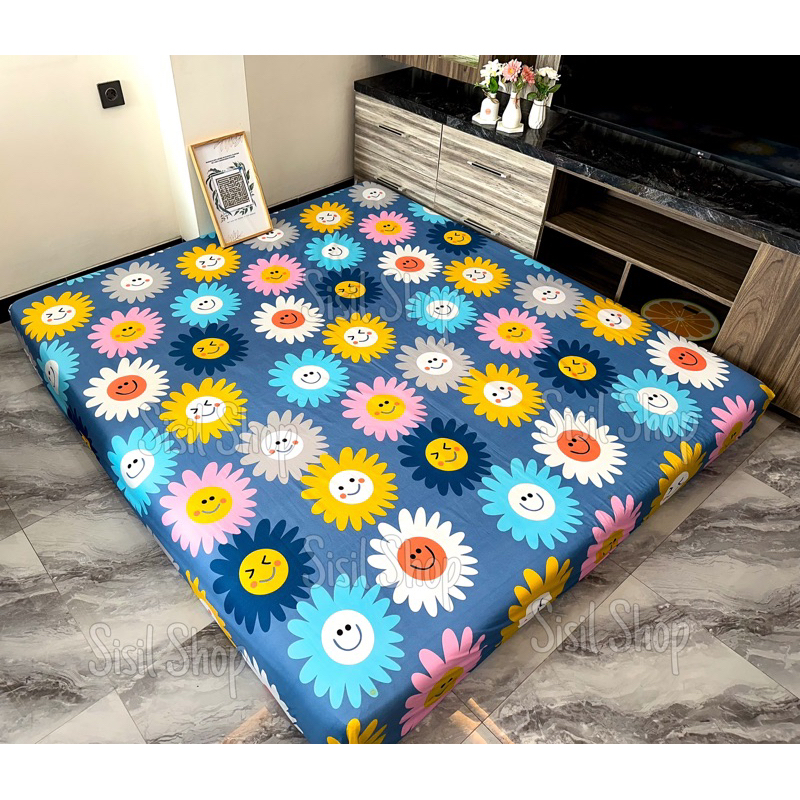 Jual Sprei Motif Bunga Terbaru Free Set Sarung Bantal dan Guling ...