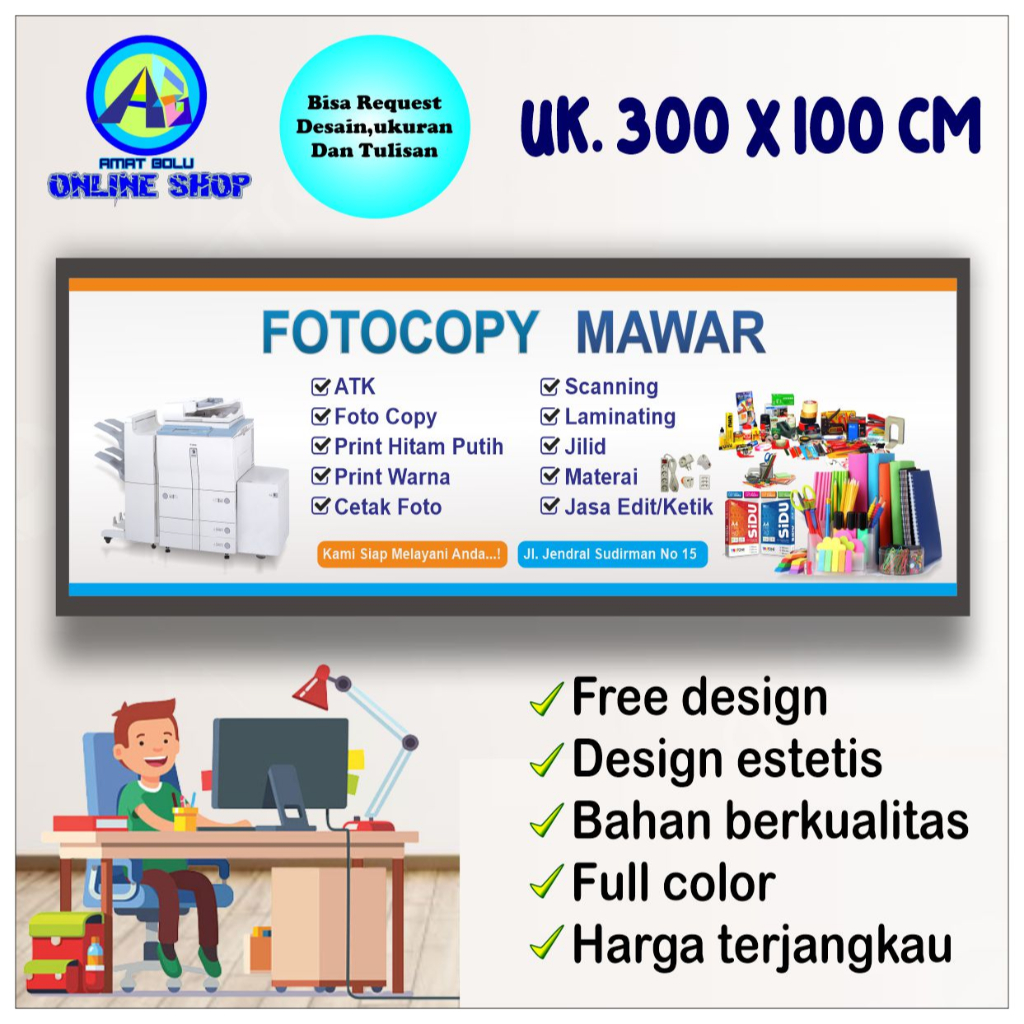Jual SPANDUK FOTOCOPY MAWAR UKURAN 300X100 CM BISA REQUEST DESIGN , UKURAN , DLL. | Shopee Indonesia