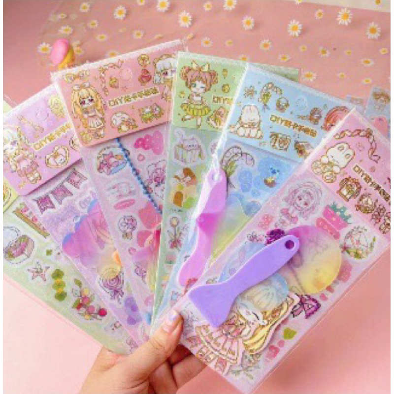 Jual Sticker aesthetic gratis shovel / sticker lucu waterproof diy ...