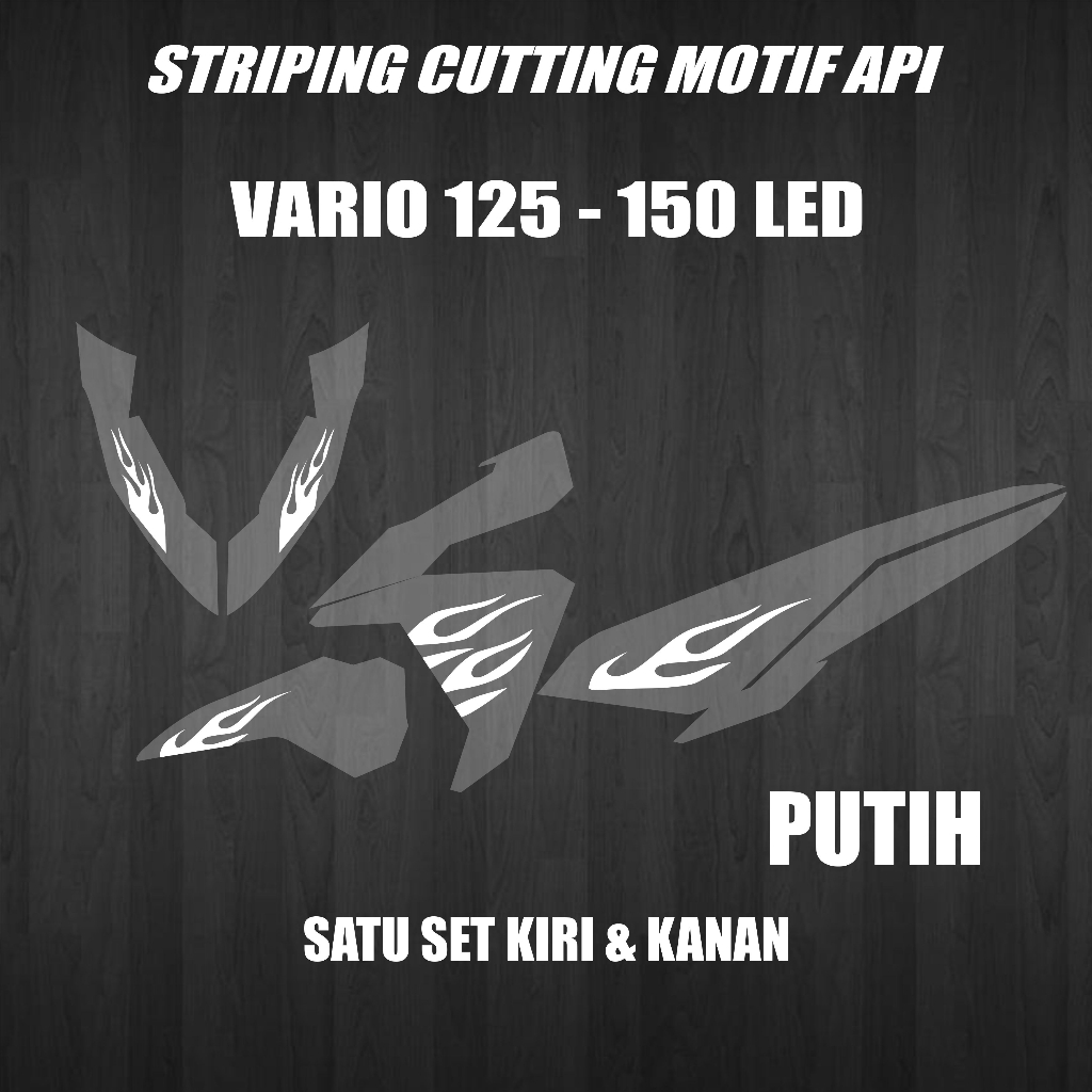Jual Striping Vario Led Cutting Motif Api Striping Hotwheel Style ( Vario Led 125 - 150 ...
