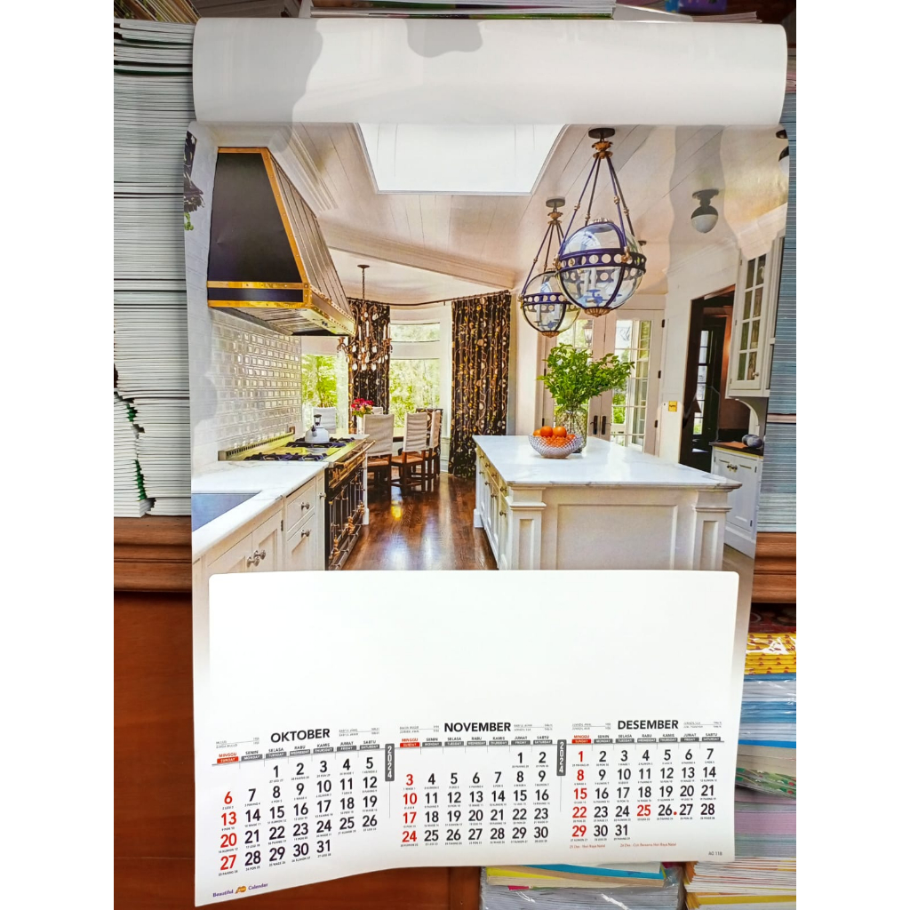 Jual KALENDER DINDING 4 LEMBAR TAHUN 2026 / KALENDER DINDING TRIWULAN ...