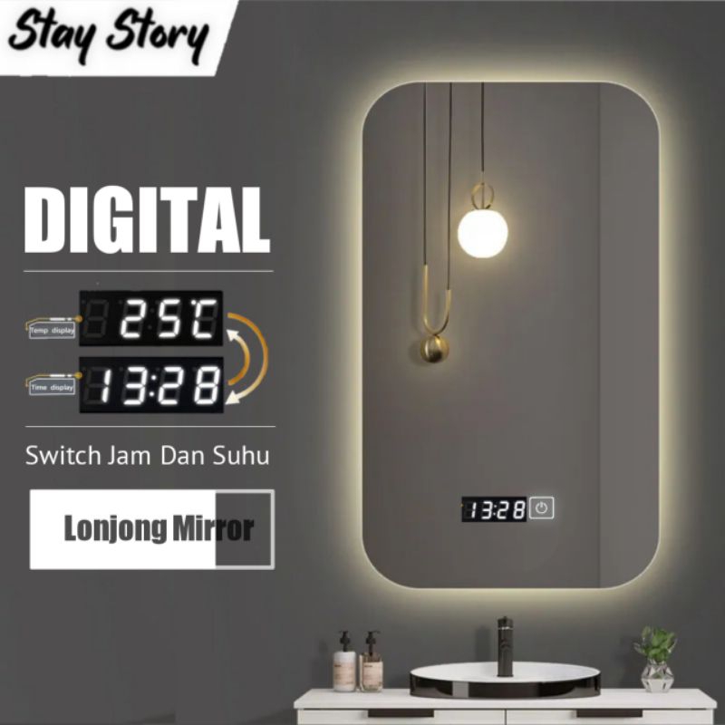 Jual Kaca Cermin Lampu Led Touchscreen Kamar Mandi Dinding Westafel ...