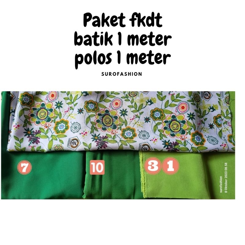 Jual PAKET BATIK FKDT ISI BATIK 1 METER POLOS 1 METER | Shopee Indonesia