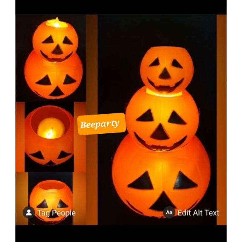 Jual Keranjang Labu Pumpkin Nyala Dekorasi Halloween | Shopee Indonesia