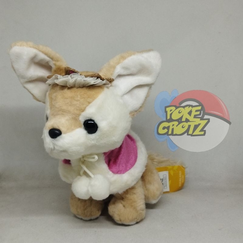 Jual Boneka rubah everland kecil mahkota syal pink original with tag ...